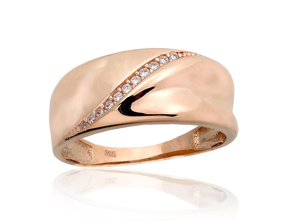 Gold ring 1100973(Au-R)_CZ | Vitreum.lv