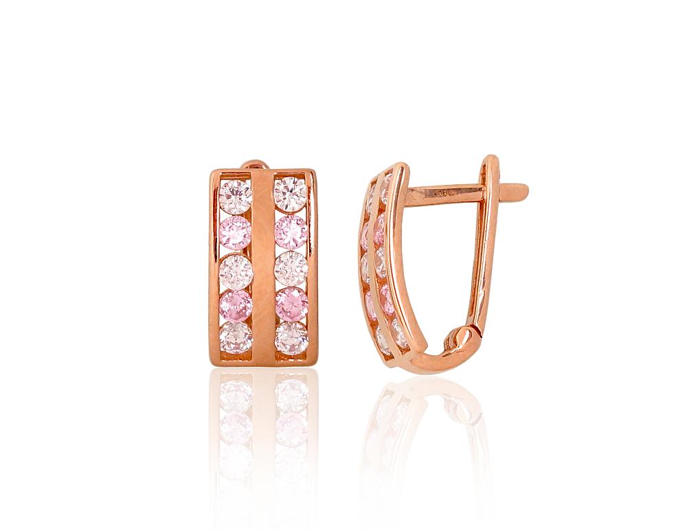 Zelta auskari 1201581(Au-R)_CZ+CZ-PI | Vitreum.lv